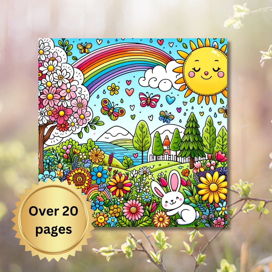 Springtime Wonders Coloring Book, Coloring Pages, Kid Coloring Book ...