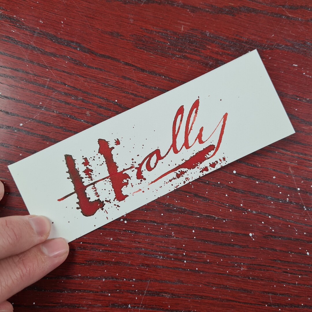 Splatter Lettering Bookmark - Choose Your Name and Colour - Etsy