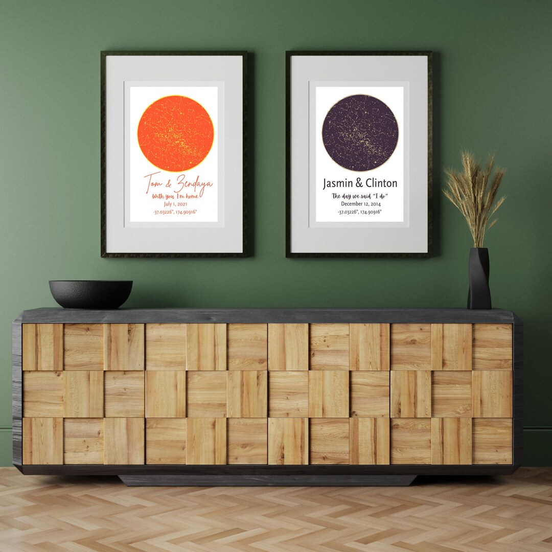 Custom Digital Star Map - Personalized Star Chart for Special Dates ...