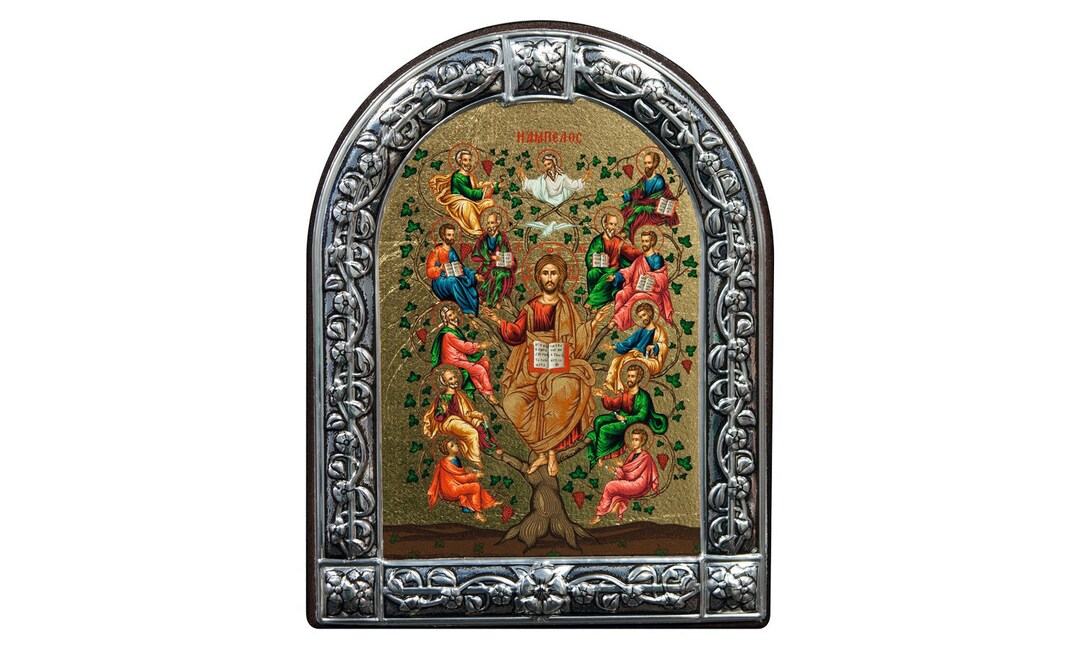 Byzantine Orthodox Icon the Vine Tree 8.3X6.3 Inches Crafted in Canvas ...