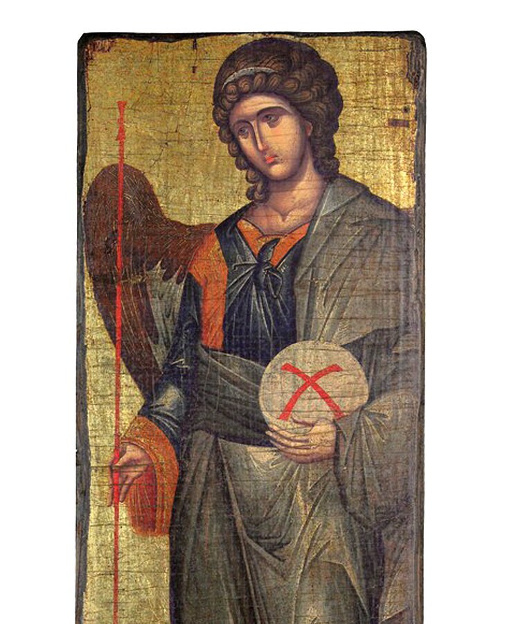 Archangel Gabriel Mount Athos 59x24 Cm. Handmade Old-looking - Etsy