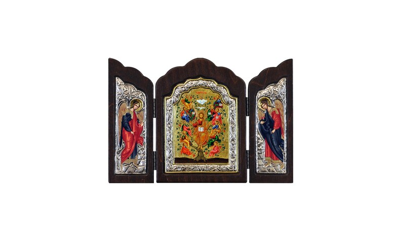 Orthodox icon The Tree of Life 17x24 cm. Goldplated Silver | Etsy