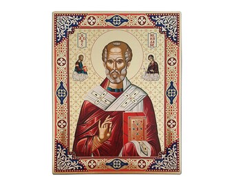 Saint Nicholas Russian Icon | Etsy