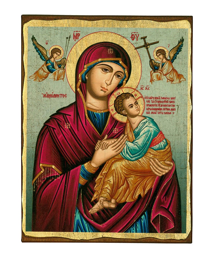 Orthodoxe Ikone Jungfrau Maria der Passion 26 x 20 cm. alt - Etsy.de