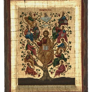 The Vine Tree 29x23 Cm. Old Looking Byzantine Icon Orthodox - Etsy