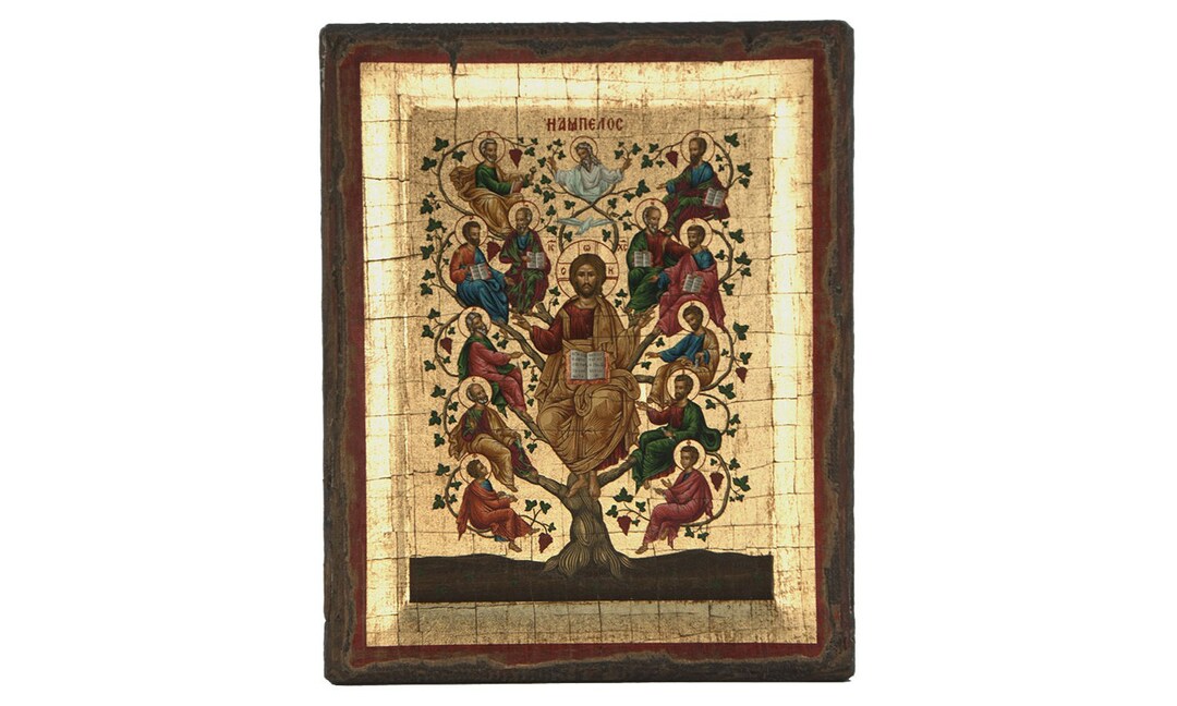 The Vine Tree 29x23 Cm. Old Looking Byzantine Icon Orthodox - Etsy