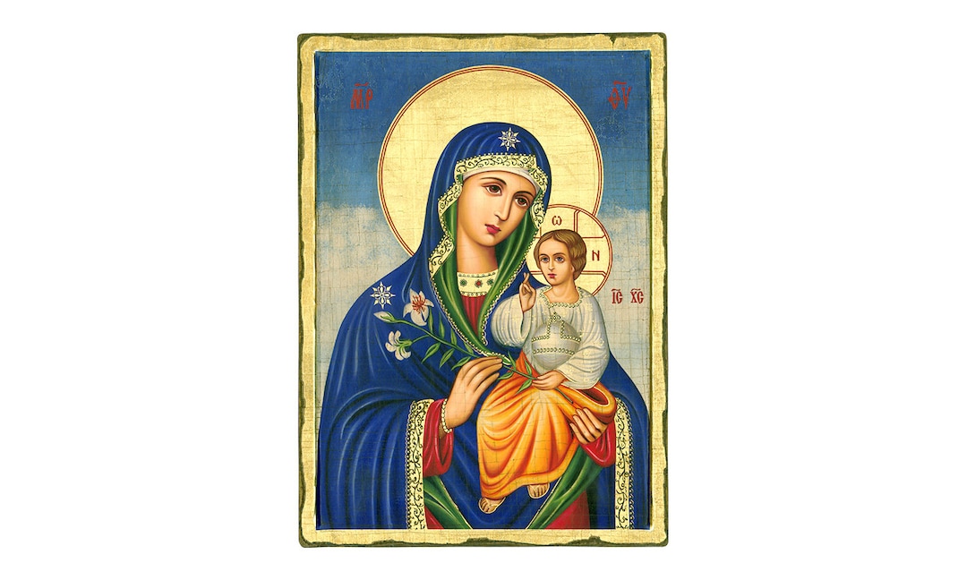 Russian Icon Virgin Mary 45x32cm Engraved Old Looking - Etsy