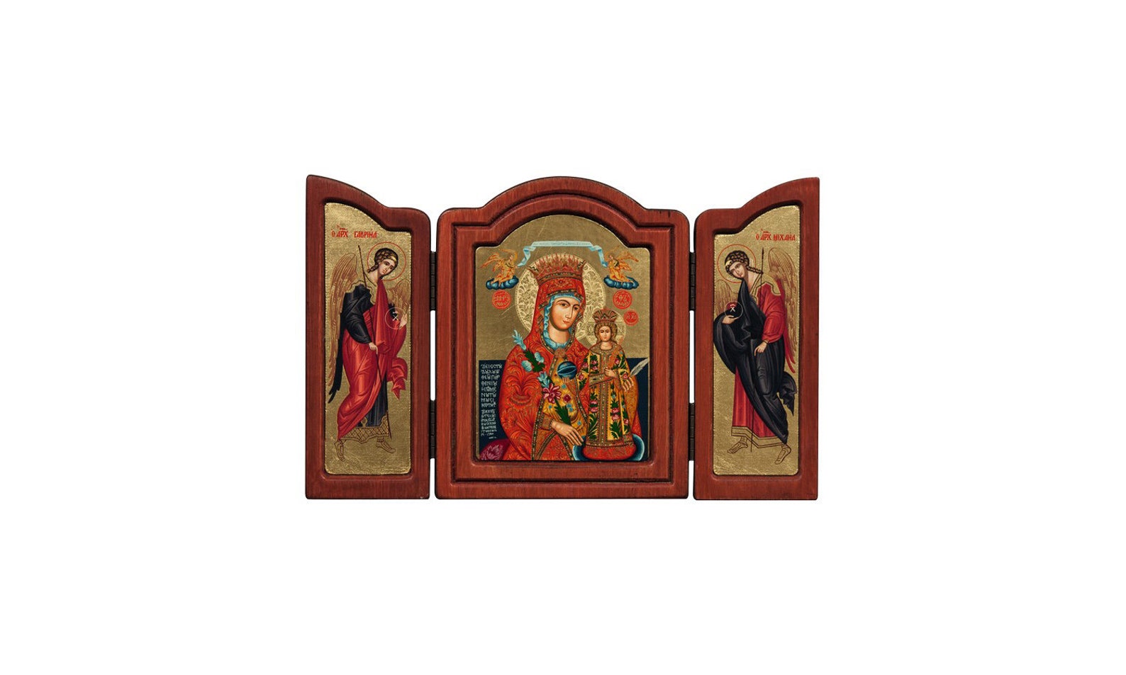 Virgin Mary of Roses Triptych 15x22 Cm. Byzantine Orthodox - Etsy