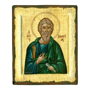 Orthodox Icon, Apostle Andrew 8.7X7.1 Inch. 100% Handpainted Icon ...