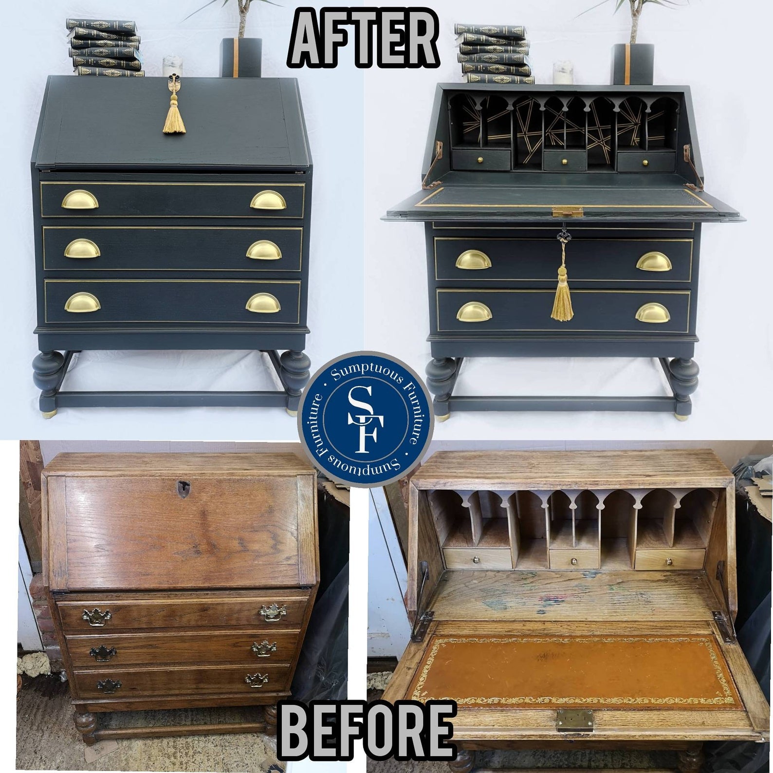 Antique Bureau Desk Professional Restoration Bespoke Service | Etsy UK