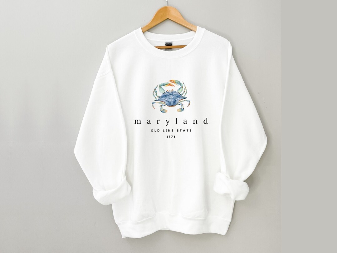 Maryland Sweatshirt, Maryland Crewneck, Maryland Shirt Women, Maryland ...