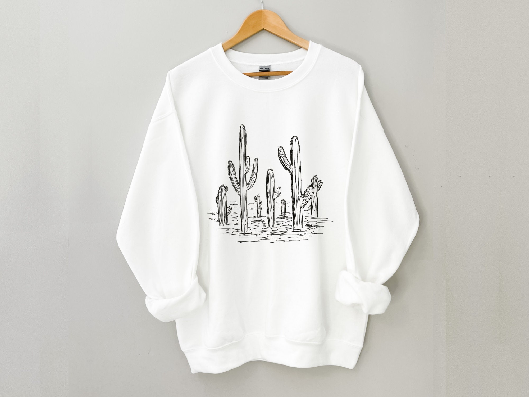 Cactus Sweatshirt Cactus Crewneck Cactus Shirt Women Cactus | Etsy