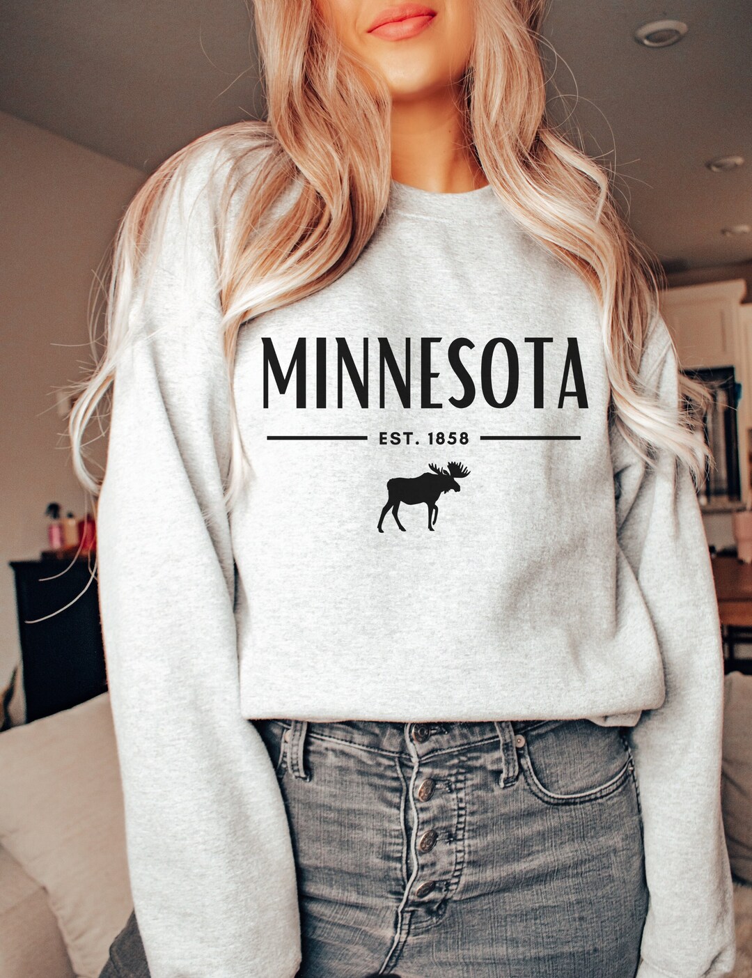 Minnesota Sweatshirt, Minnesota Crewneck, Minnesota Gifts for Women ...