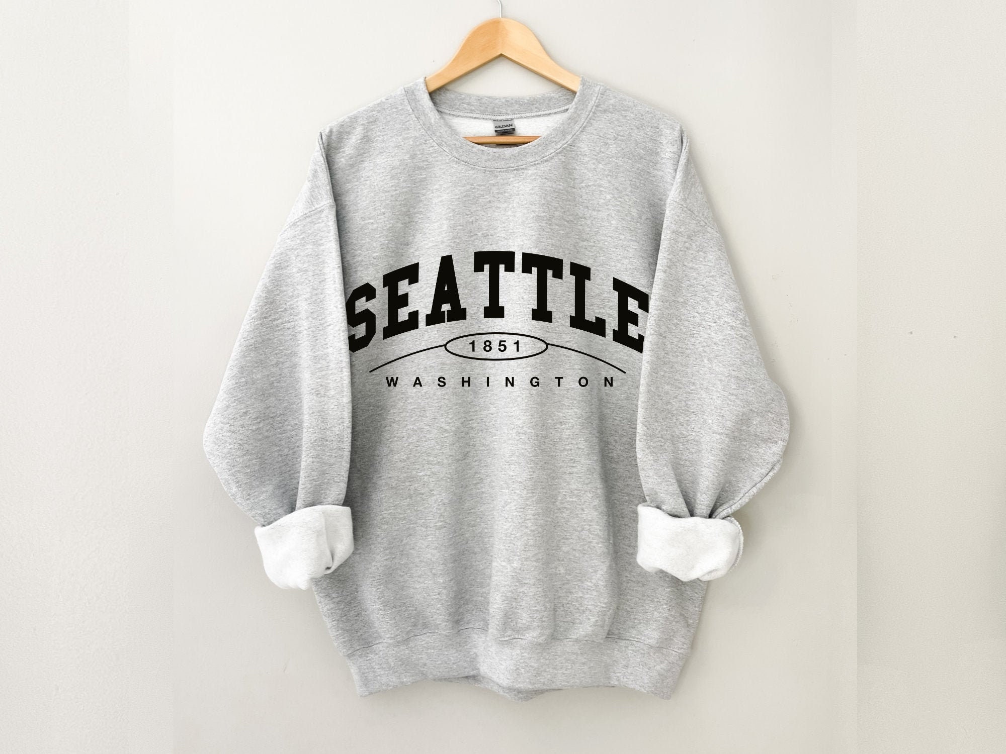 Seattle Sweatshirt Seattle Crewneck Seattle Sweater Seattle - Etsy España
