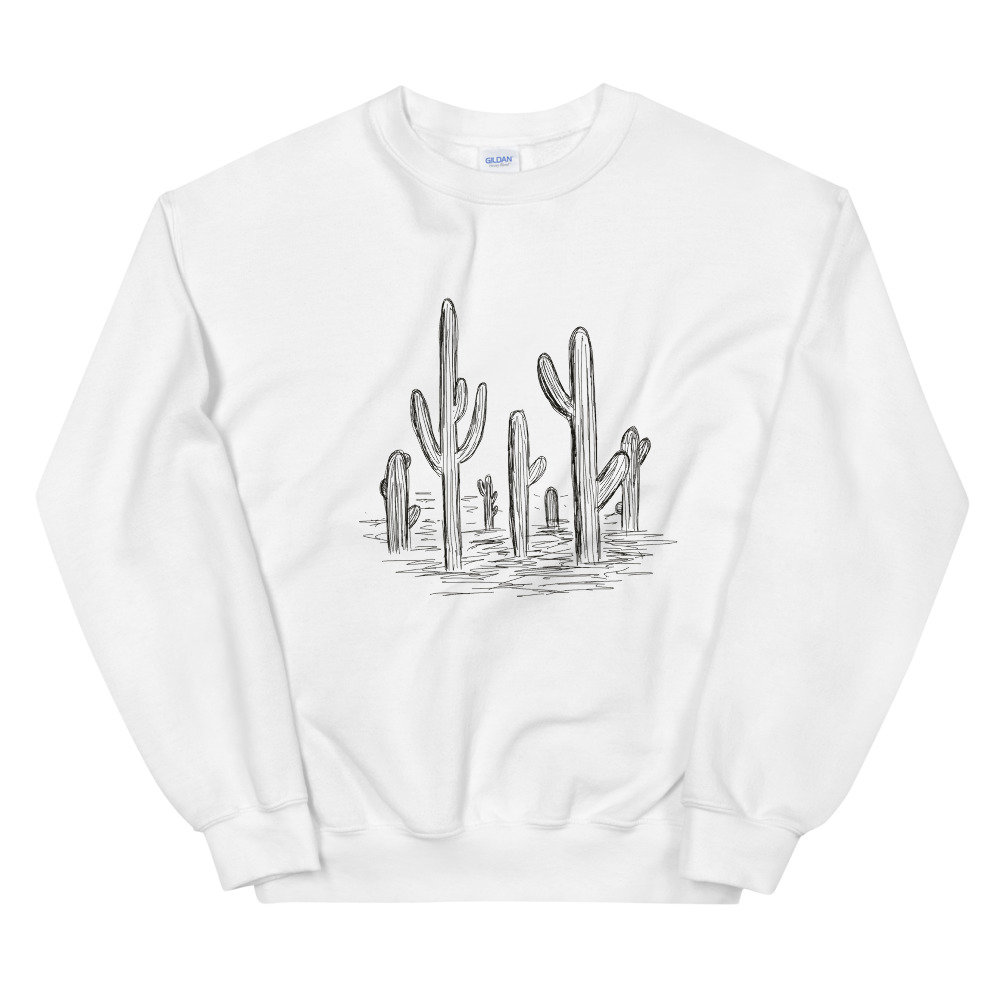 Cactus Sweatshirt Cactus Crewneck Cactus Shirt Women Cactus | Etsy