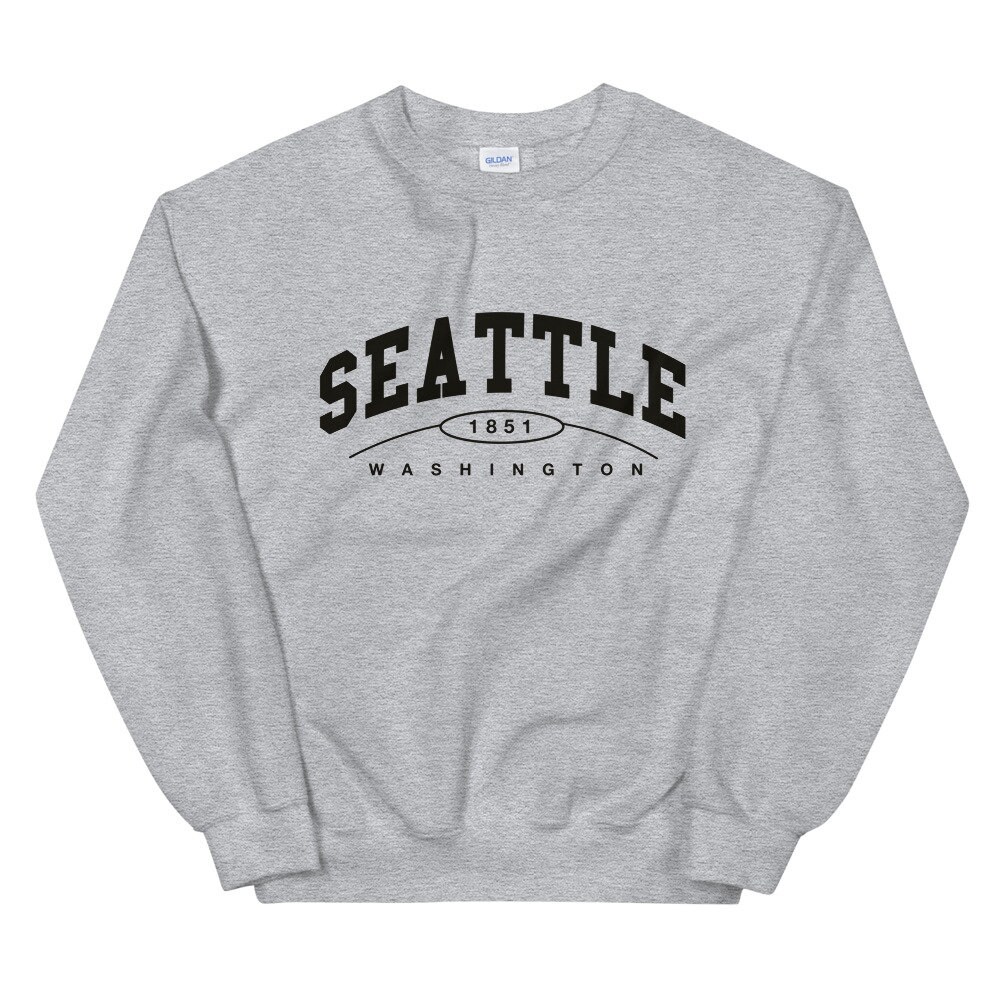 Seattle Sweatshirt Seattle Crewneck Seattle Sweater Seattle - Etsy España