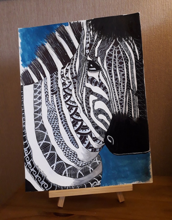 Zentangle zebra | Etsy