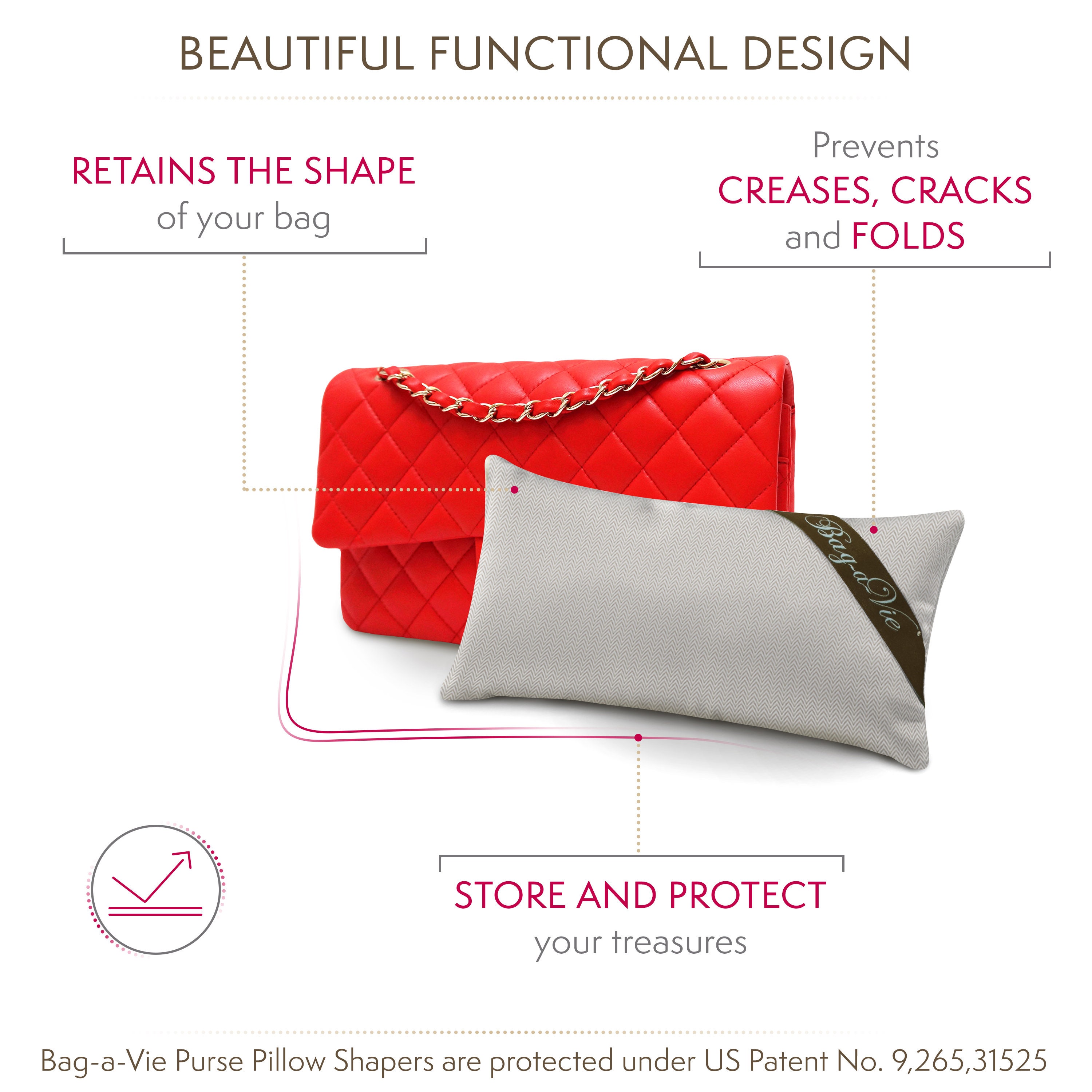 Bag-a-Vie Purse Pillow Insert Fits Chanel M/L Flap for Handbag | Etsy