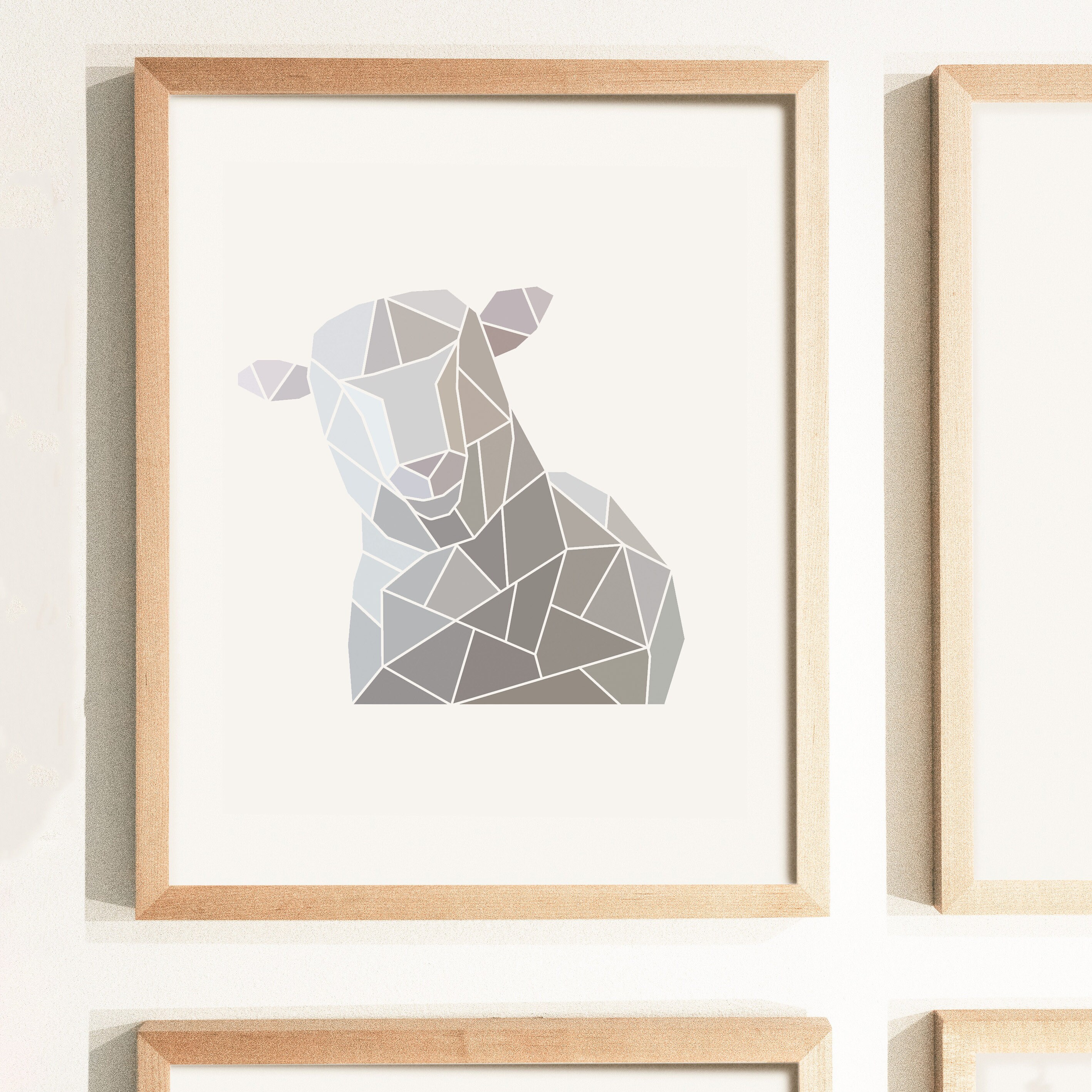 Geometric Sheep Nursery Print Instant Download, Perfect Baby Shower ...