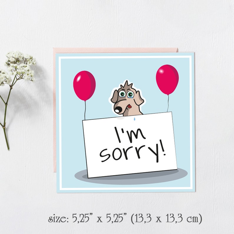 Im sorry card apology card Im sorry gift funny apology | Etsy