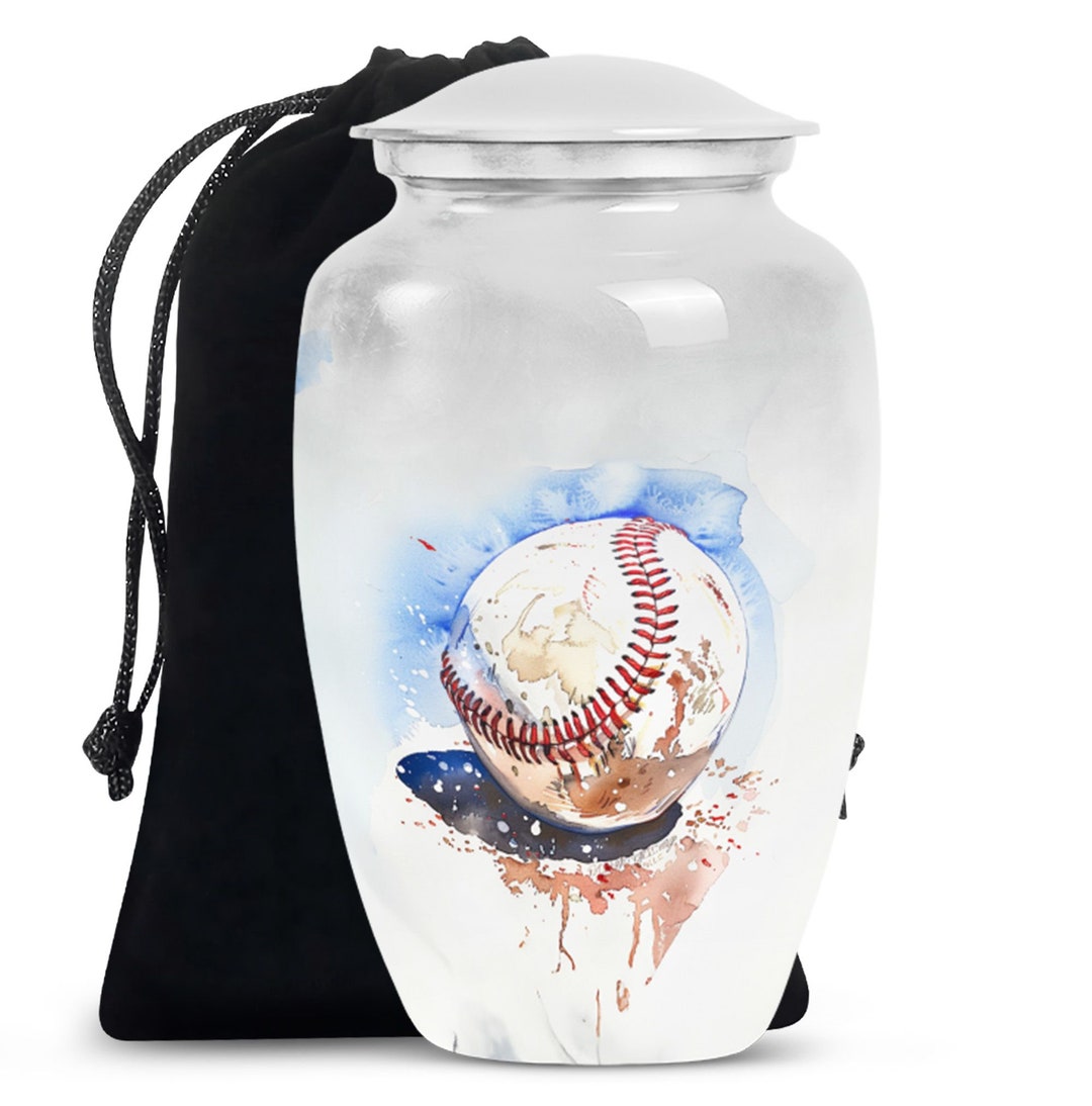 Baseball Urn for Human Ashes, Urns for Ashes for Adults, Cremation Urn ...