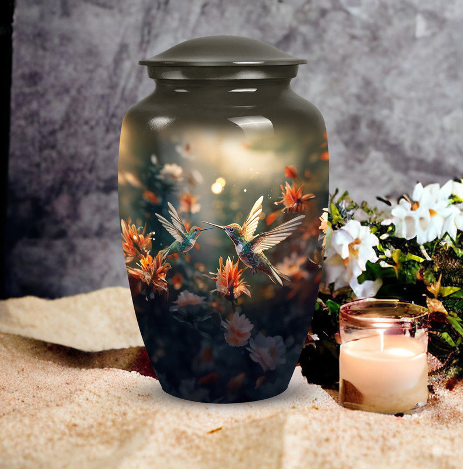 Flying Hummingbird Memorial Urns for Human Ashes, Decorative Urn for ...