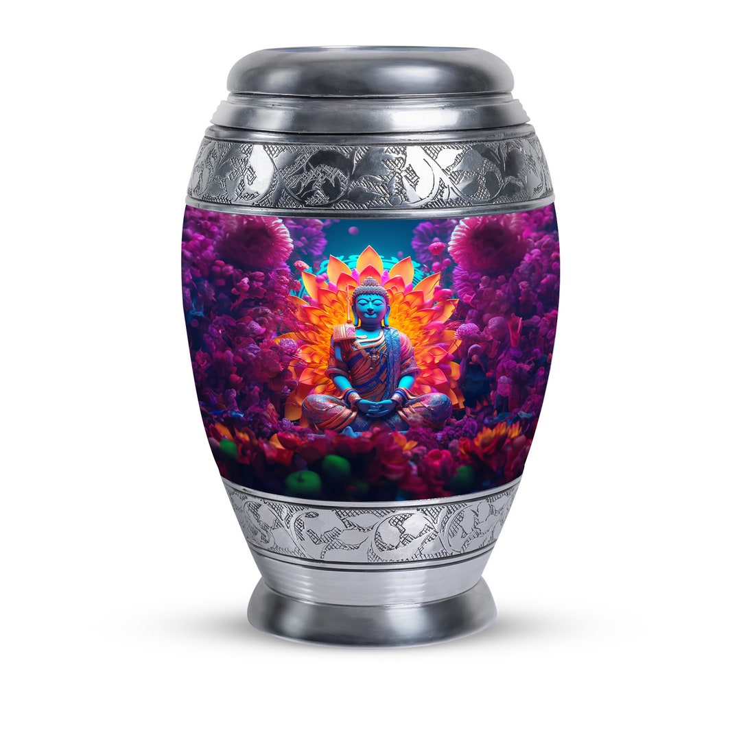 Pink Lotus Buddha Funeral Burial Urn for Ashes, Cremation Keepsake Urn ...