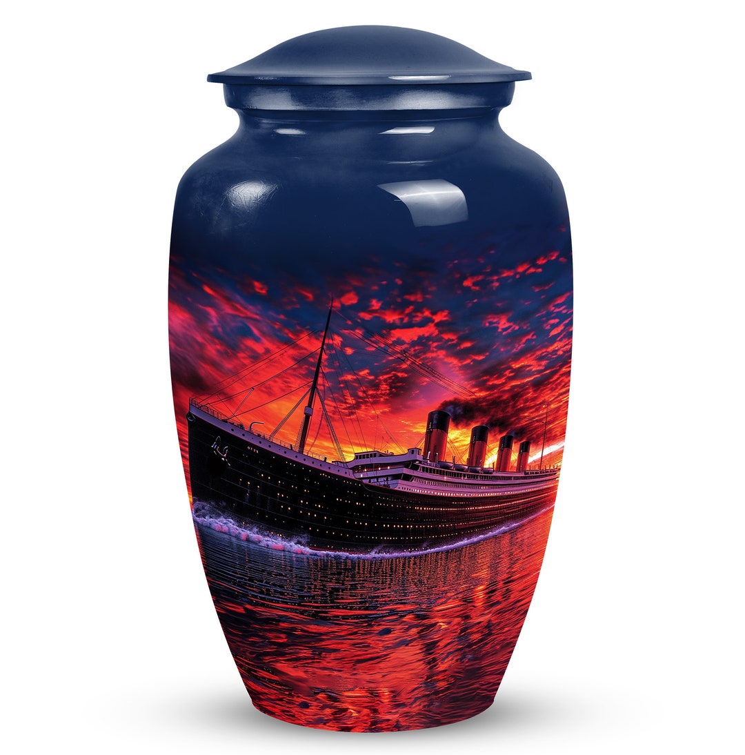 Oceanic Journey Ship Cremation Urn Sail Into the Sunset Funeral Urn ...