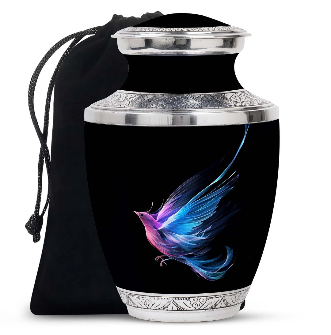 Vibrant Bird Flight Cremation Urn: Artistic Aluminum Urn for Ashes - Etsy
