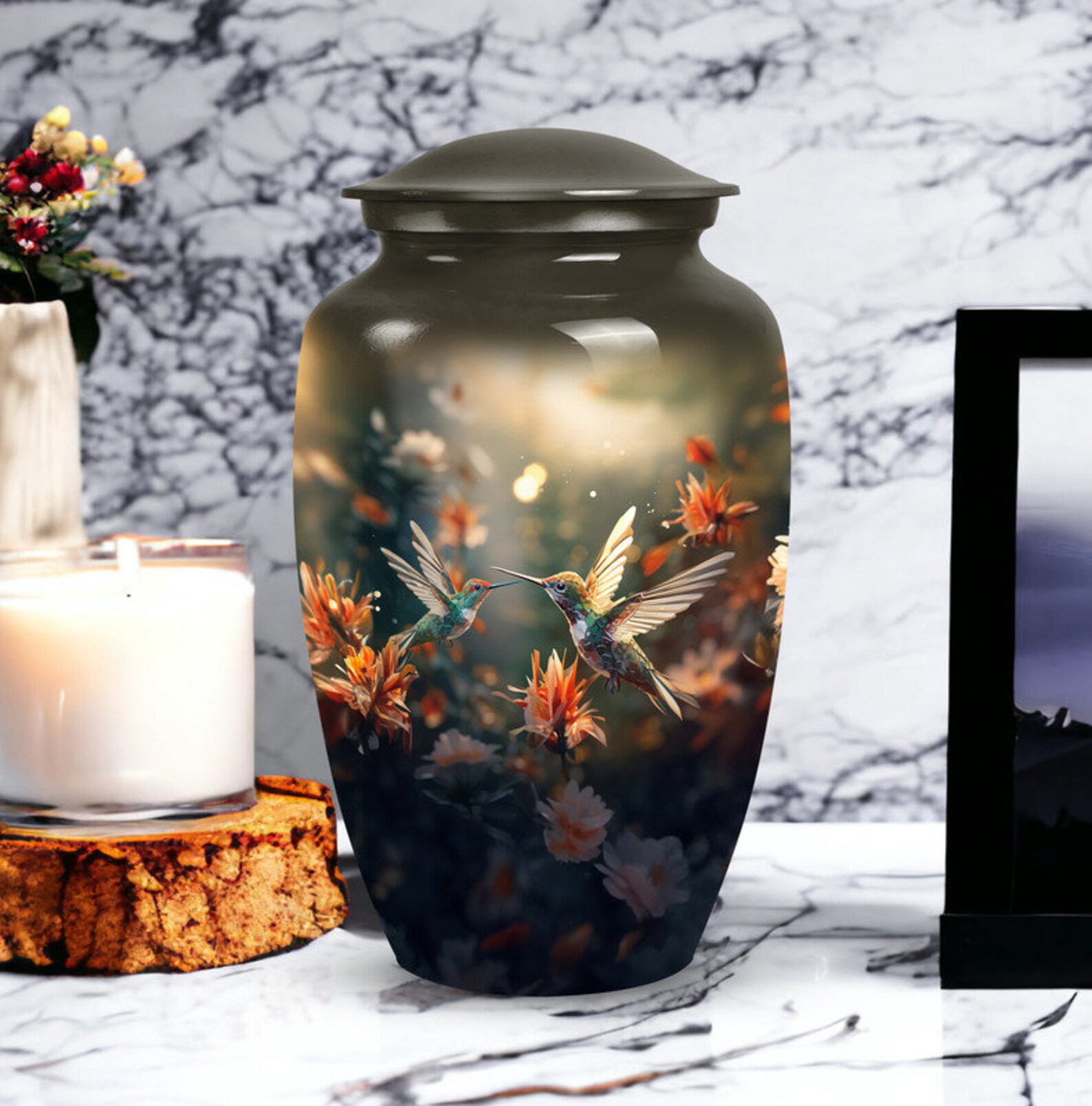 Flying Hummingbird Memorial Urns for Human Ashes, Decorative Urn for ...