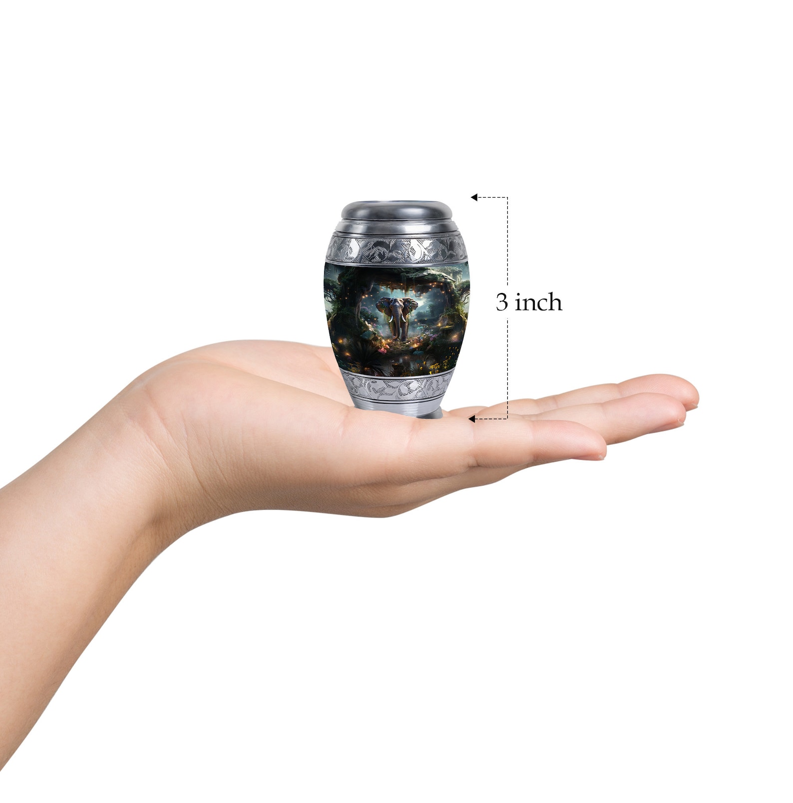 Elephant Walk in Firefly Forest Cremation Urns for Human Ashes for Male ...