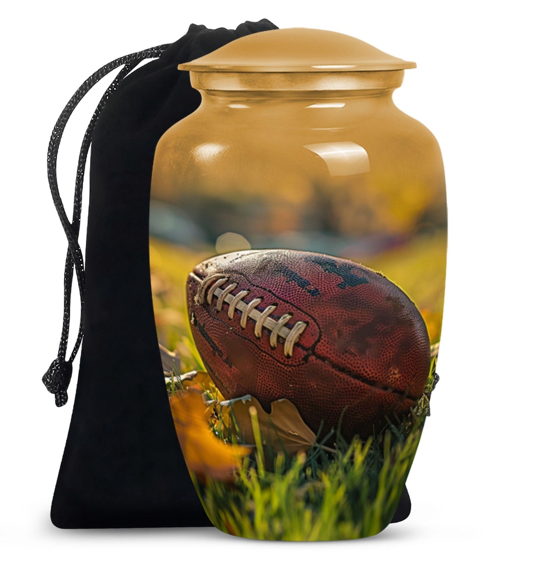 Football Cremation Urn, Custom Urn, Urn for Human Ashes, Unique Urns ...