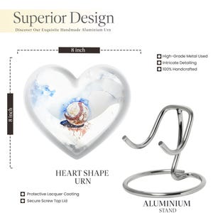 Heart Shaped Urn, Cremation Urn for Human Ashes, Urn for Ashes for ...