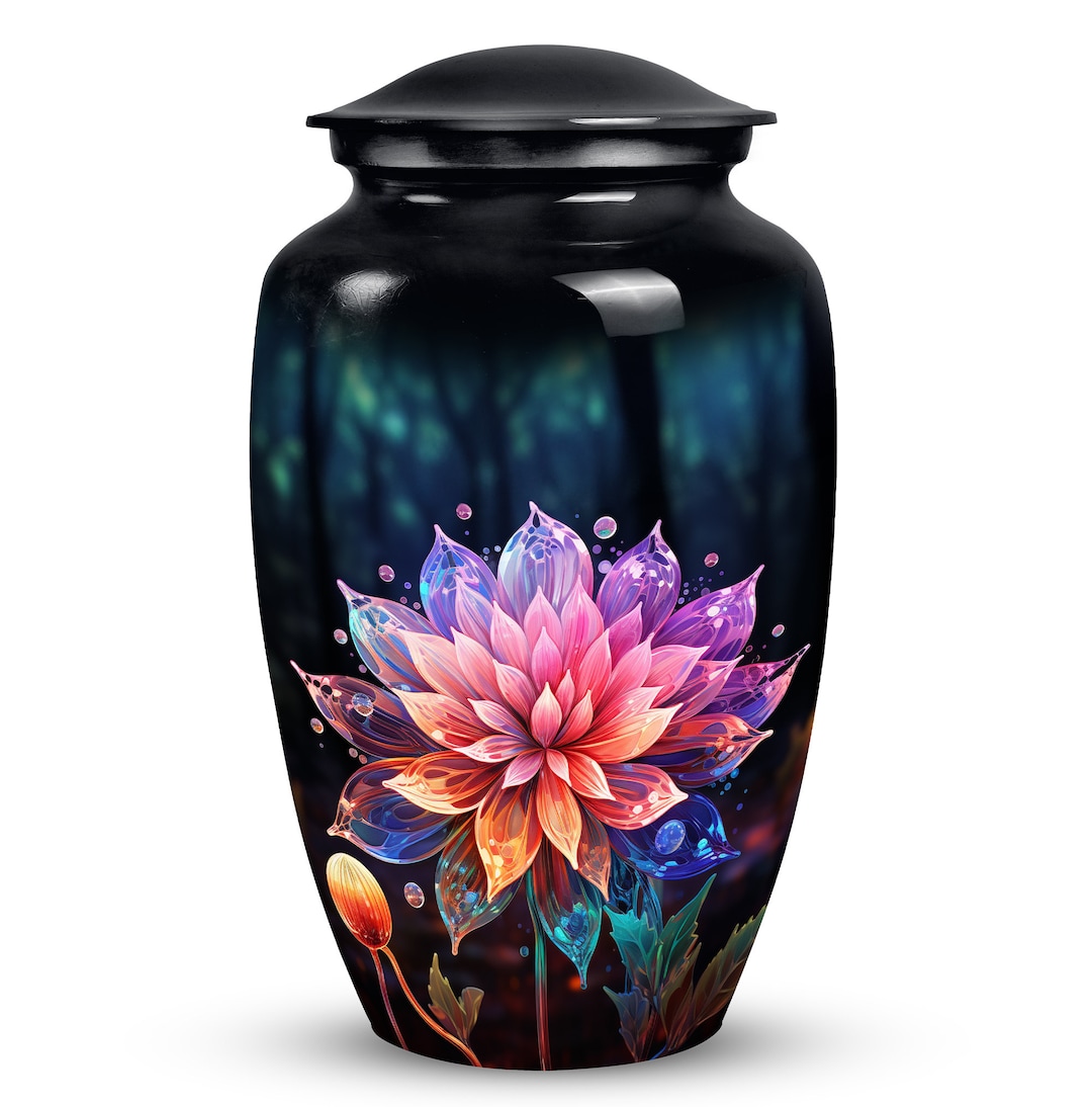Colorful Lily Flower Memorial Urns for Ashes - Radiant Floral Cremation ...