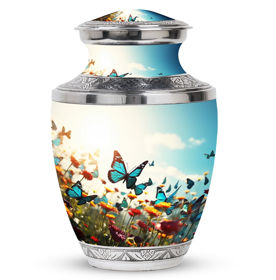 Nature Scene Serenity Butterfly Urns for Human Ashes Adult Female Mom ...