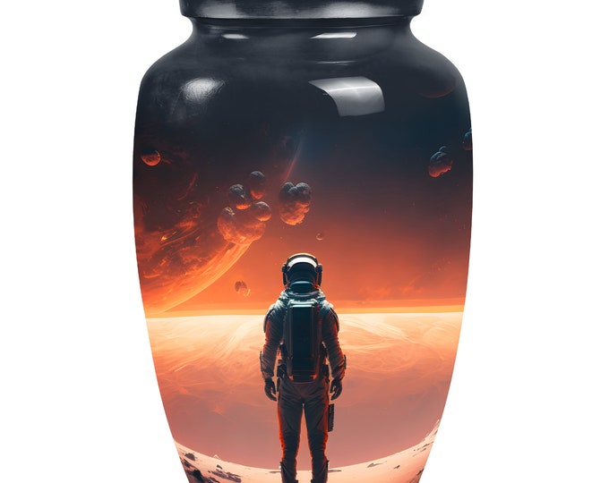 Astronaut and Cosmic Galaxy Adult Cremation Urn for Ashes - Space ...