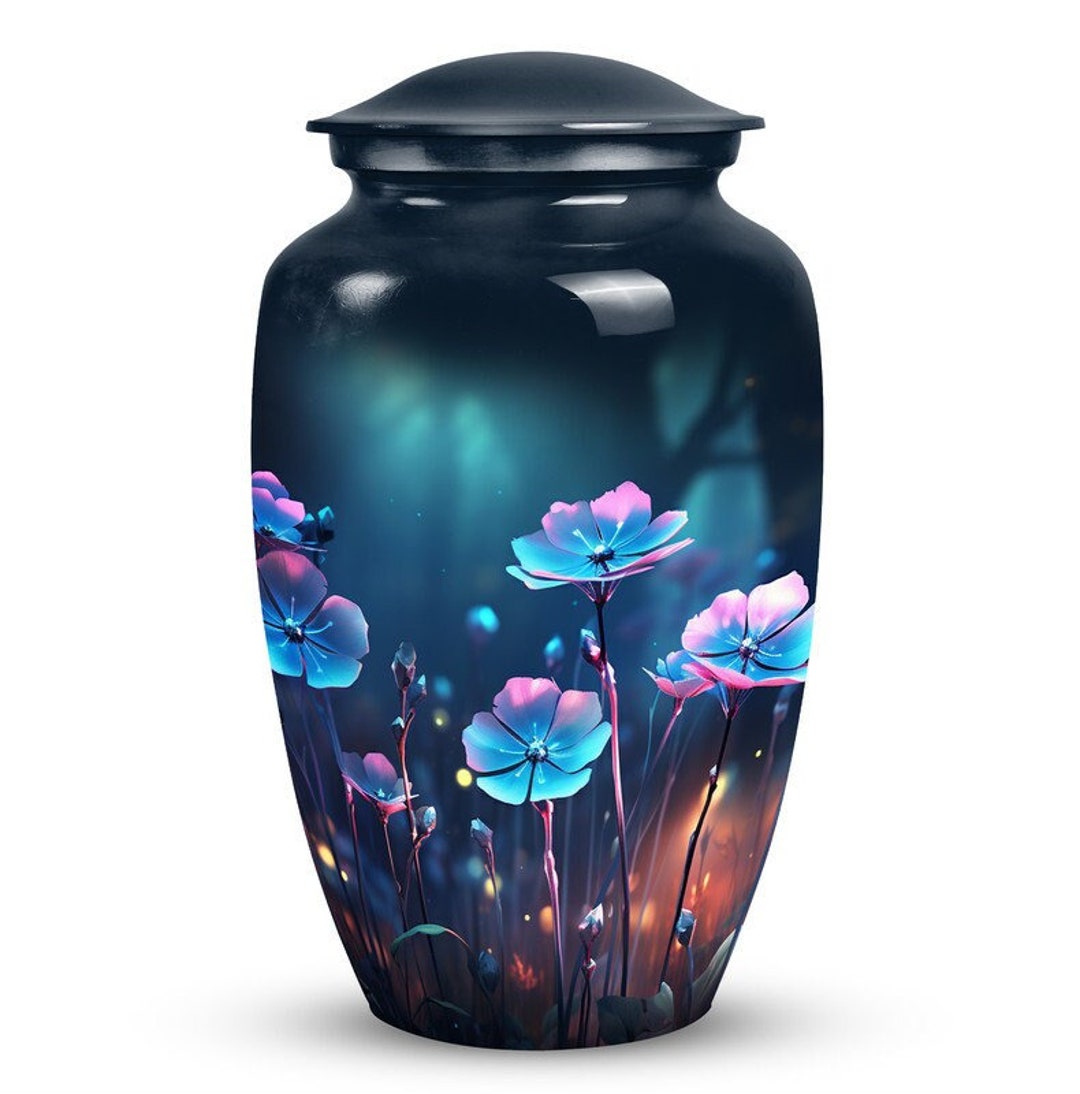 Floral and Forest Themed Cremation Urn - Elegant Keepsake and Large Urn ...