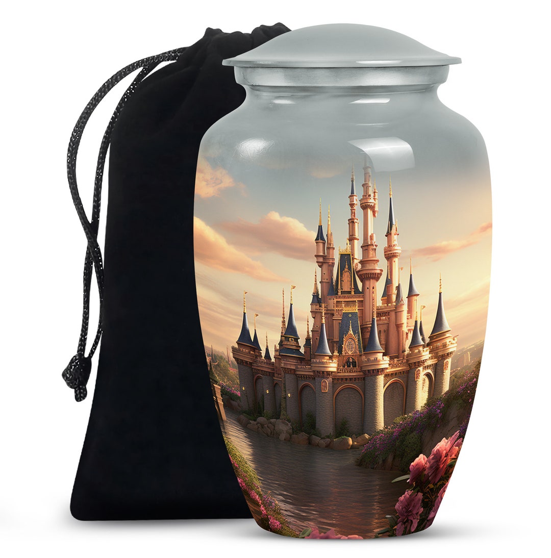 Sunset Castle Urn for Adult, Memorial Keepsake Urns for Human Ashes ...