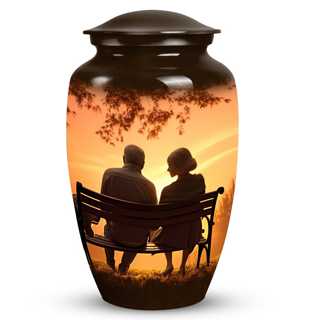 Twilight Serenity Sunset Cremation Urns for Humans - Old Couple ...