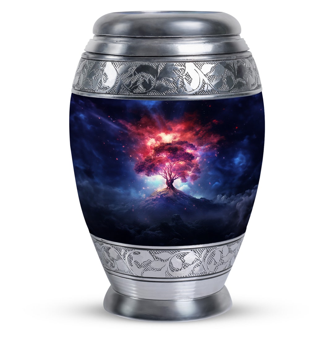 Cosmic Legacy Handcrafted Adult Cremation Urn, Stellar Tree of Life ...