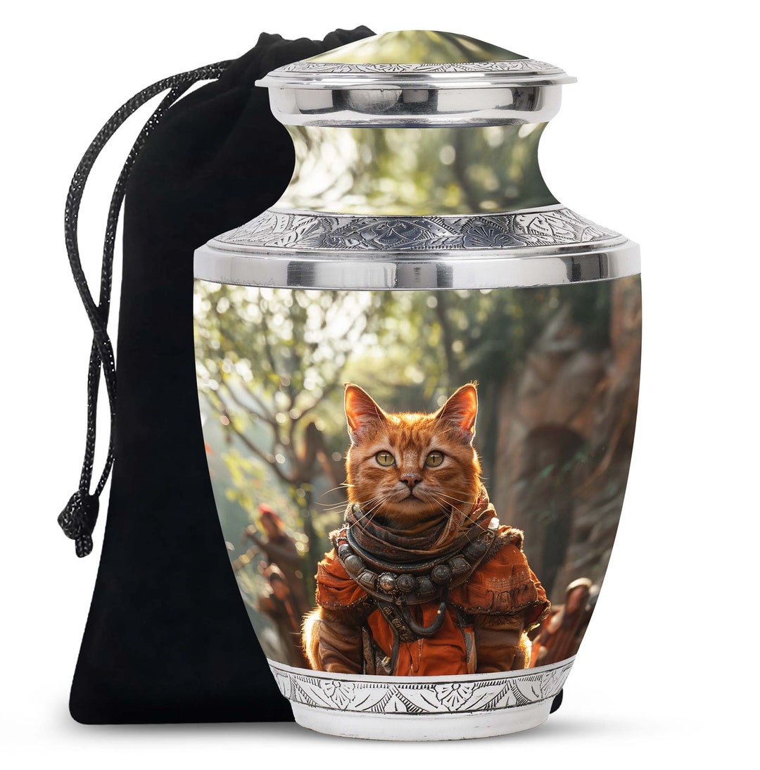Valiant Kitty in Forest Cremation Urns for Ashes - Customizable ...