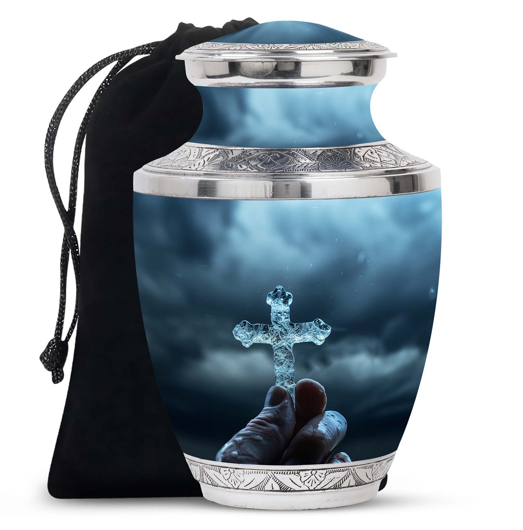 Spiritual Divine Cross Funeral Urns for Humans - Heavenly Peace Adult ...