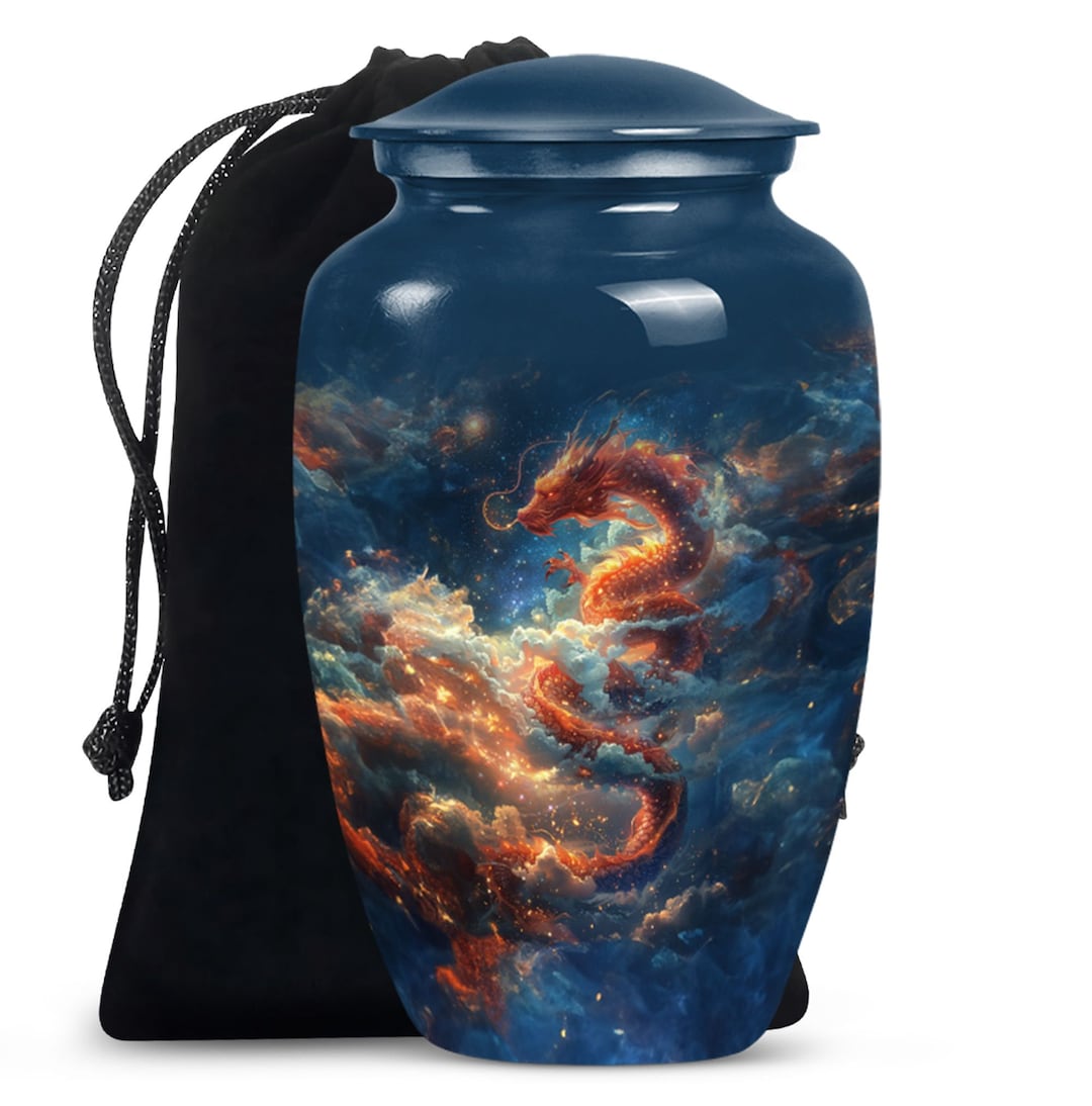 Dragon Theme Cremation Urn for Human Ashes, Cremate Urn for Ashes ...