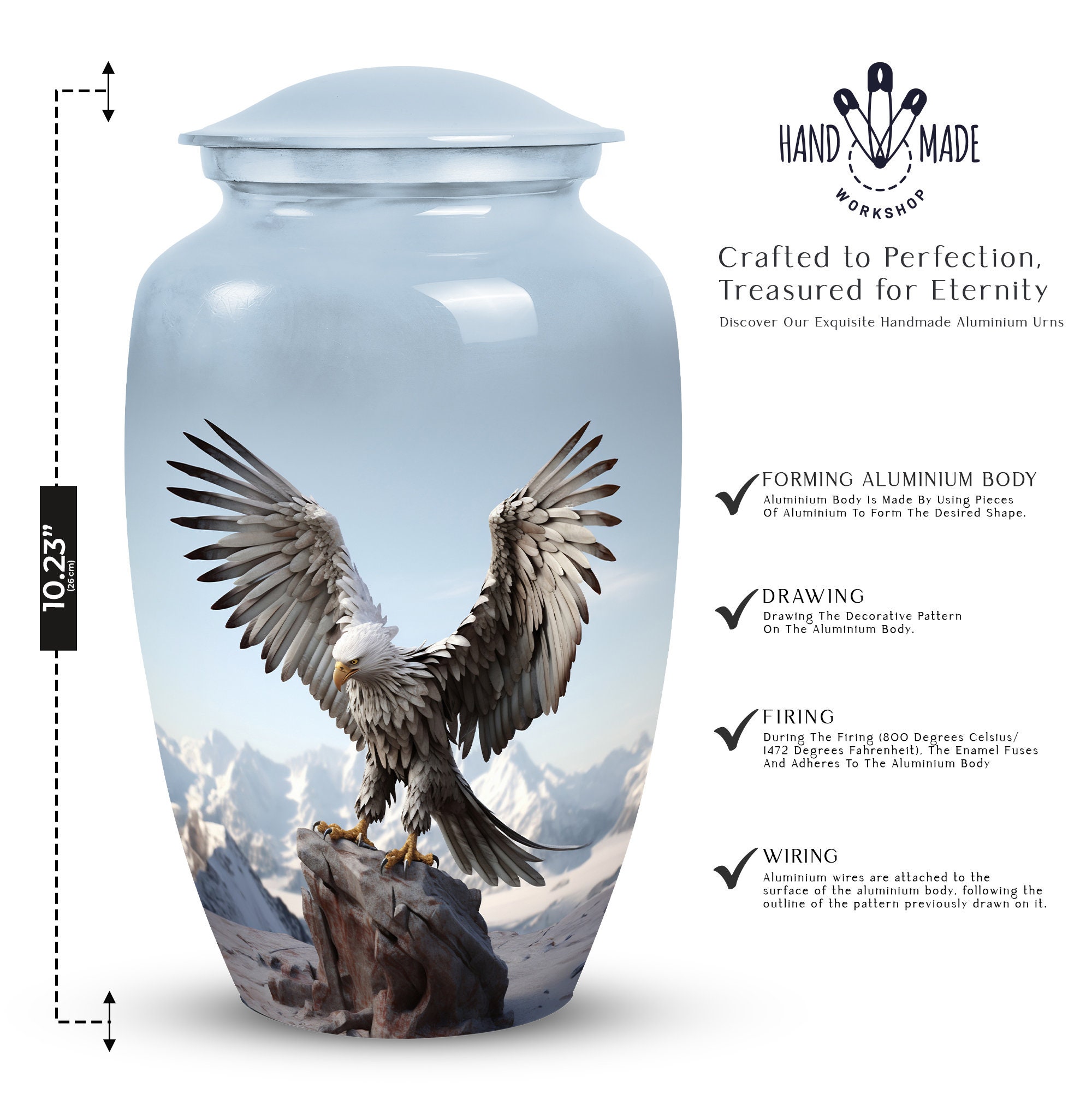 Patriotic Eagle Cremation Urn, Symbol of Courage and Freedom ...