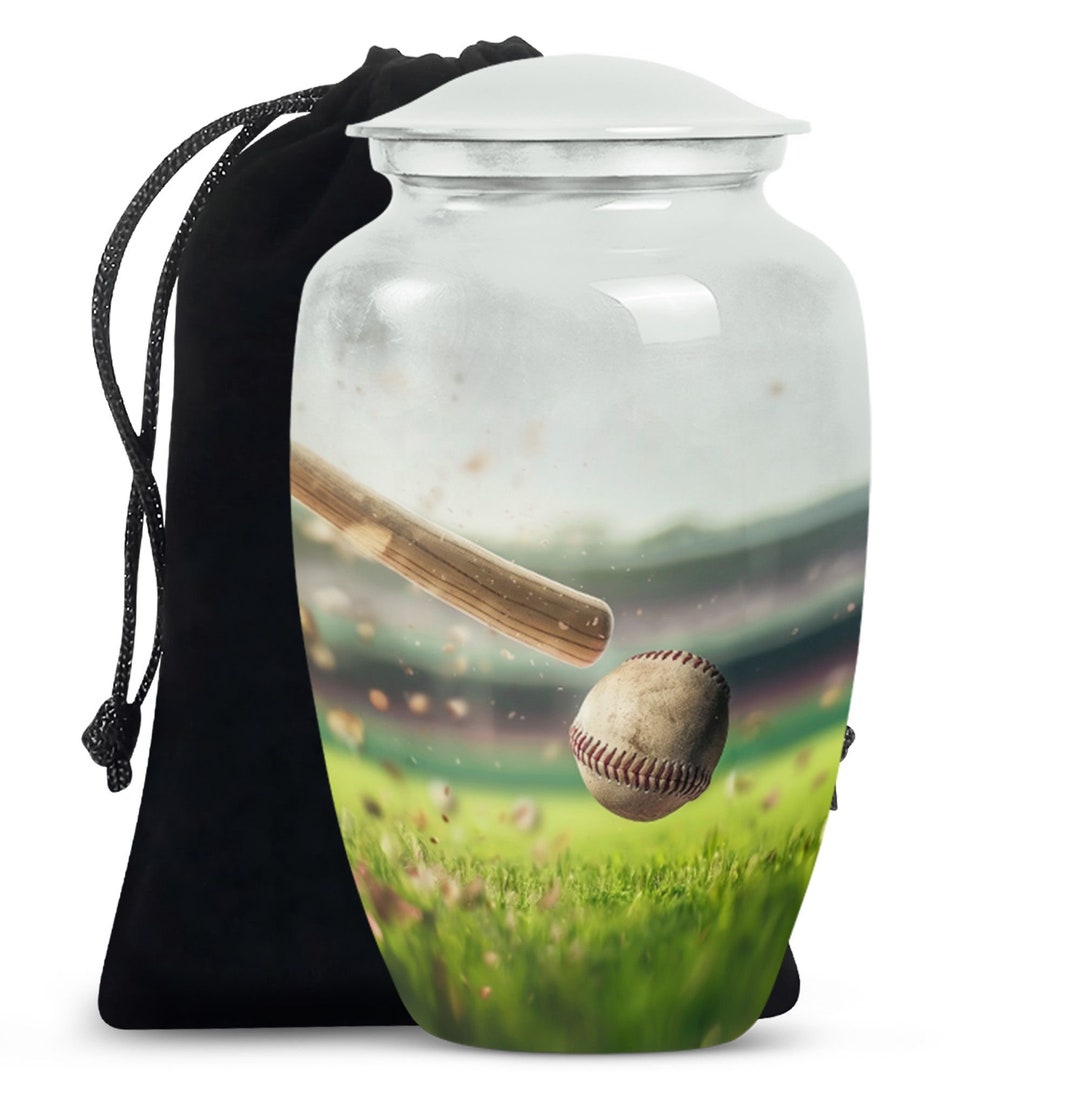 Baseball Themed Urn for Human Ashes, Cremation Urn for Ashes, Large Urn ...