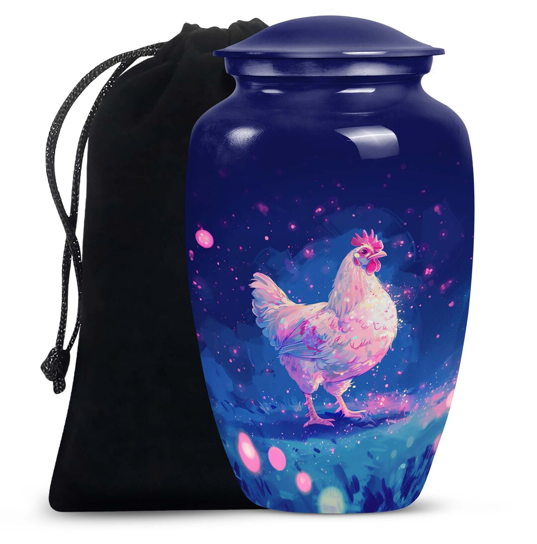 Cosmic Chicken Tribute Urns for Ashes - Starry Galaxy Cremation Urn for ...