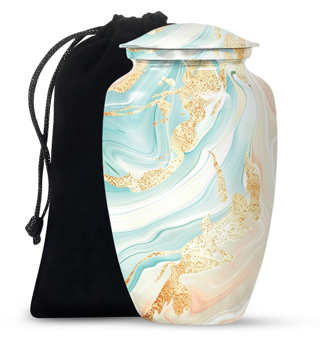 Abstract Swirl Design Memorial Urn for Human Ashes, Funeral Urn for Mom ...