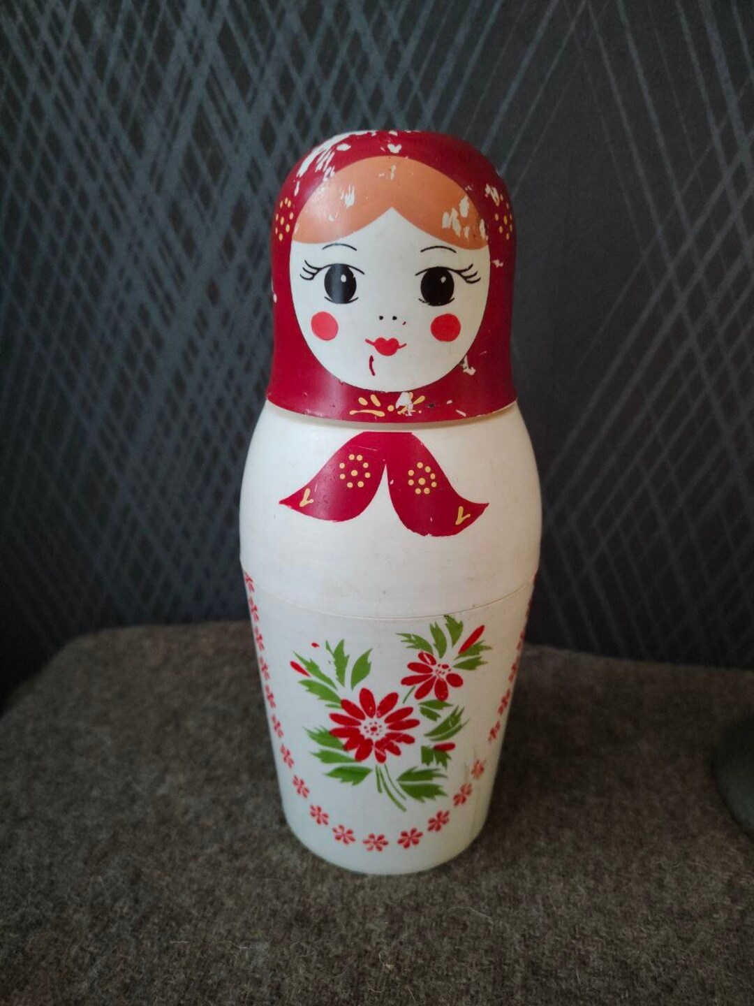 Thermos Vintage,soviet,matryoshka Doll Shape,insulated Bottle White ...