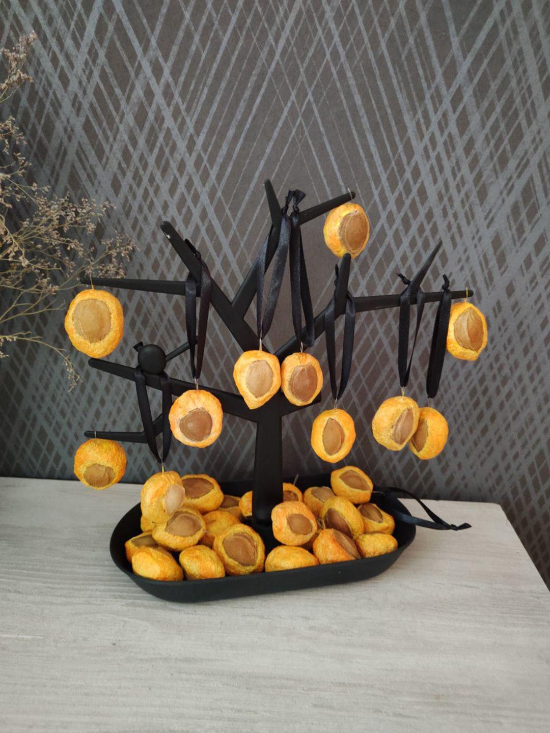 Miniature Papier Mache Fruit Decor, Apricots and Plums, Set of 6 - Etsy
