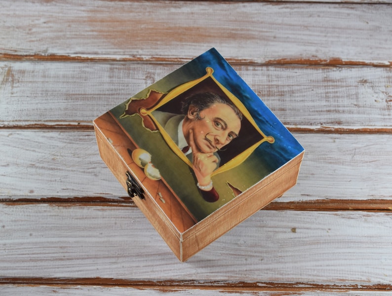 Surrealism Salvador Dali Wooden Box, Jewelry Box, Wooden Chess Pieces ...